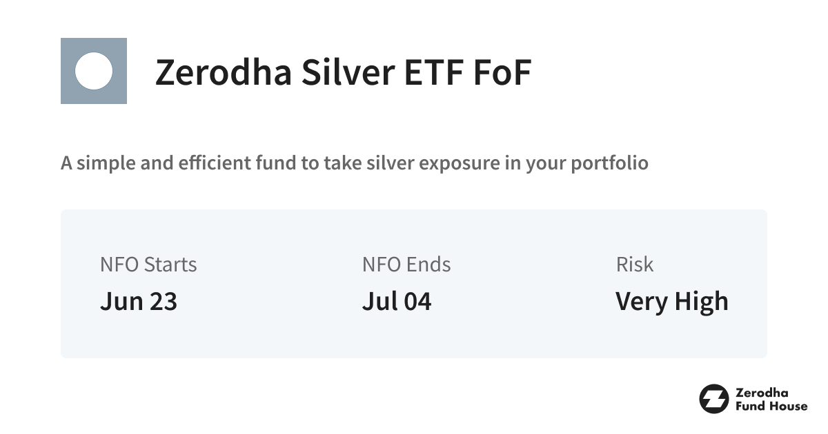Invest in Silver with Zerodha Silver ETF Fund of Fund (FoF) Online
